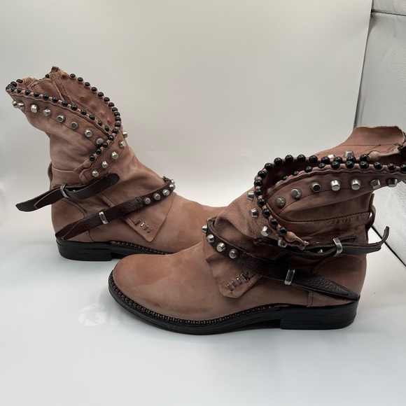 A.S.98 | Shoes | As98 Studded Leather Biker Ankle Boots | Poshmark
